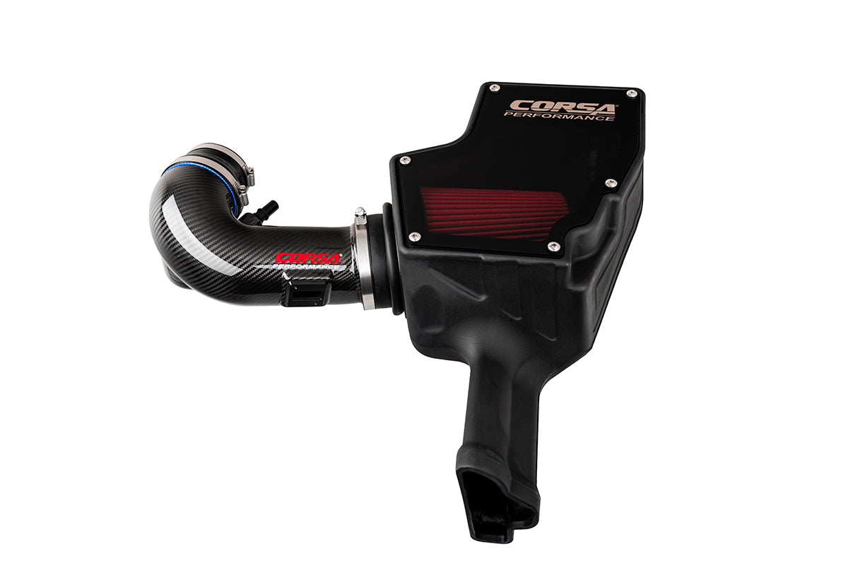 Corsa Carbon Fiber / Plastic Closed Box Air Intake | 2018-2023 Ford Mu ...